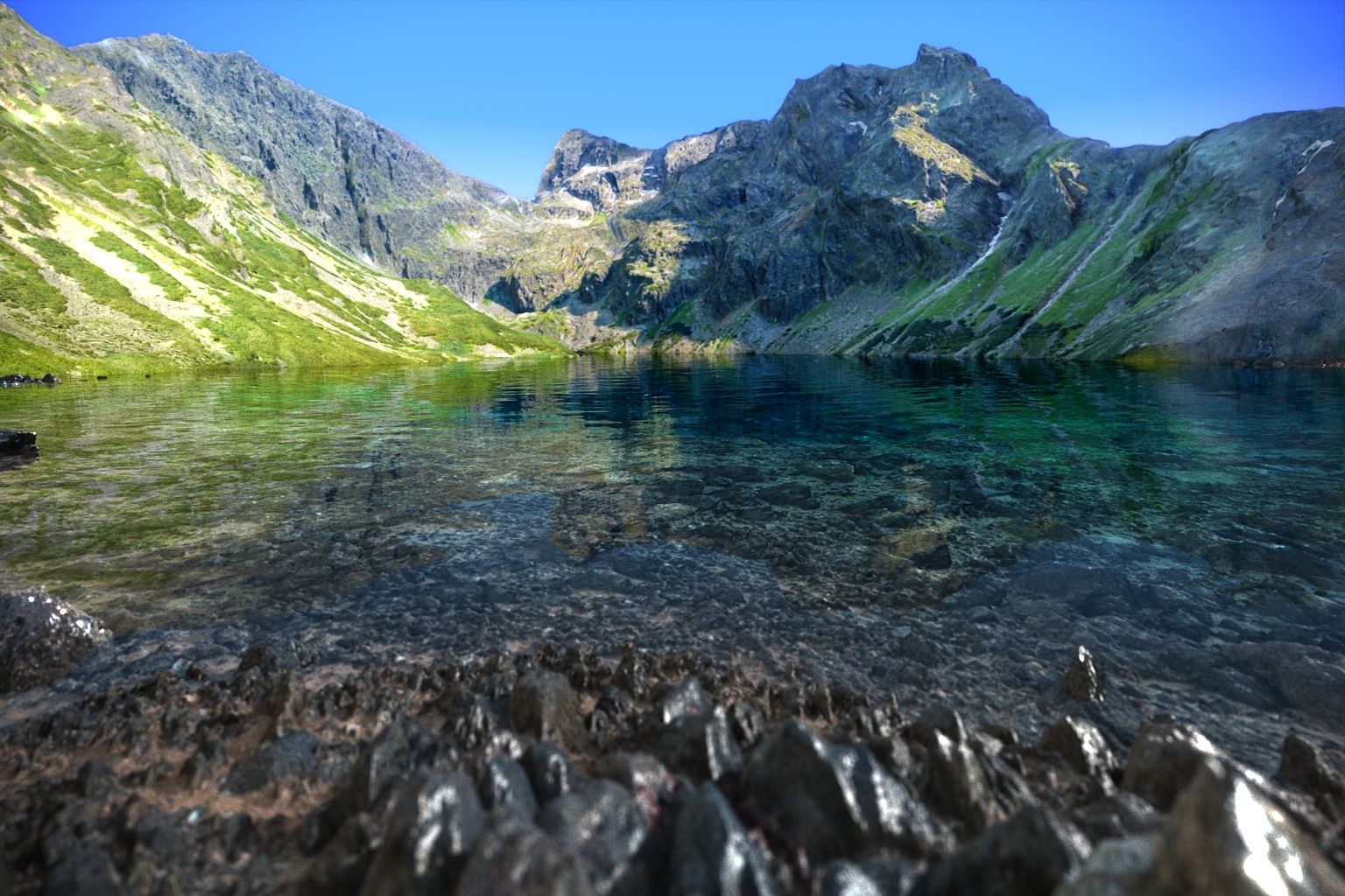 3D mountain lake photorealistic - TurboSquid 1172851