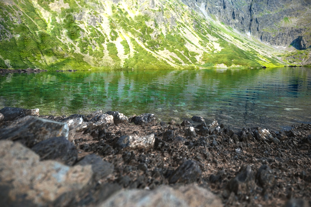 3D mountain lake photorealistic - TurboSquid 1172851