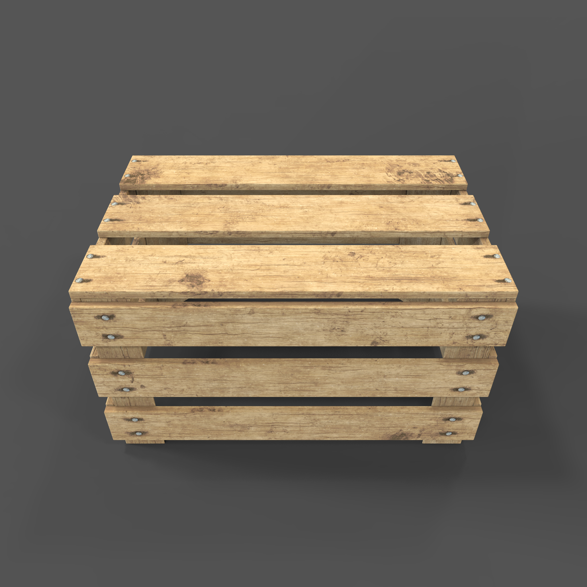 Realistic wooden fruit crate 3D model - TurboSquid 1172853