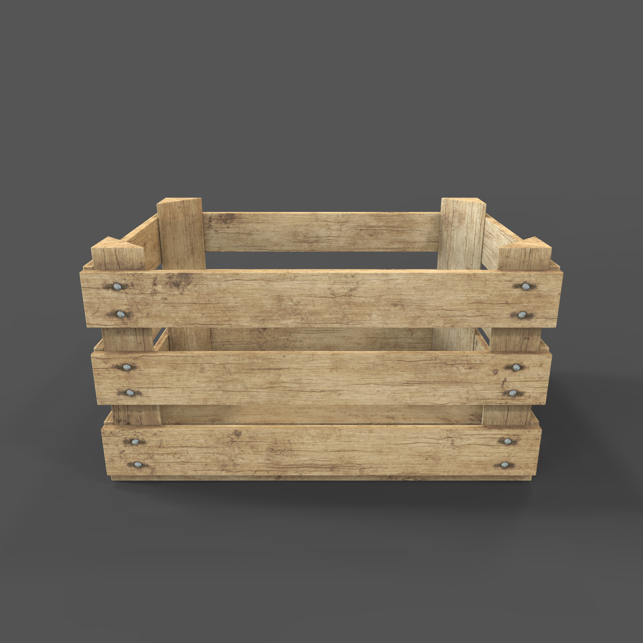 Realistic wooden fruit crate 3D model - TurboSquid 1172853