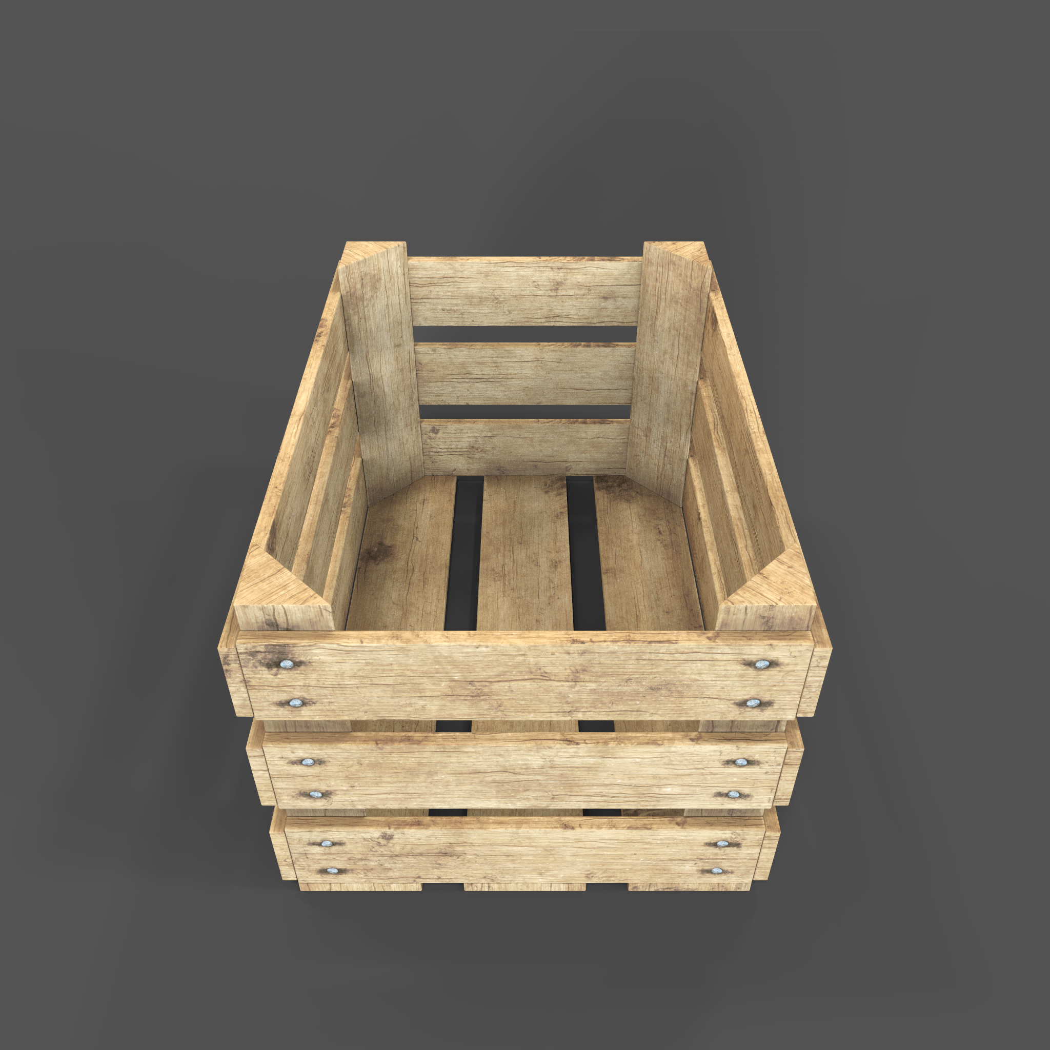 Realistic wooden fruit crate 3D model - TurboSquid 1172853