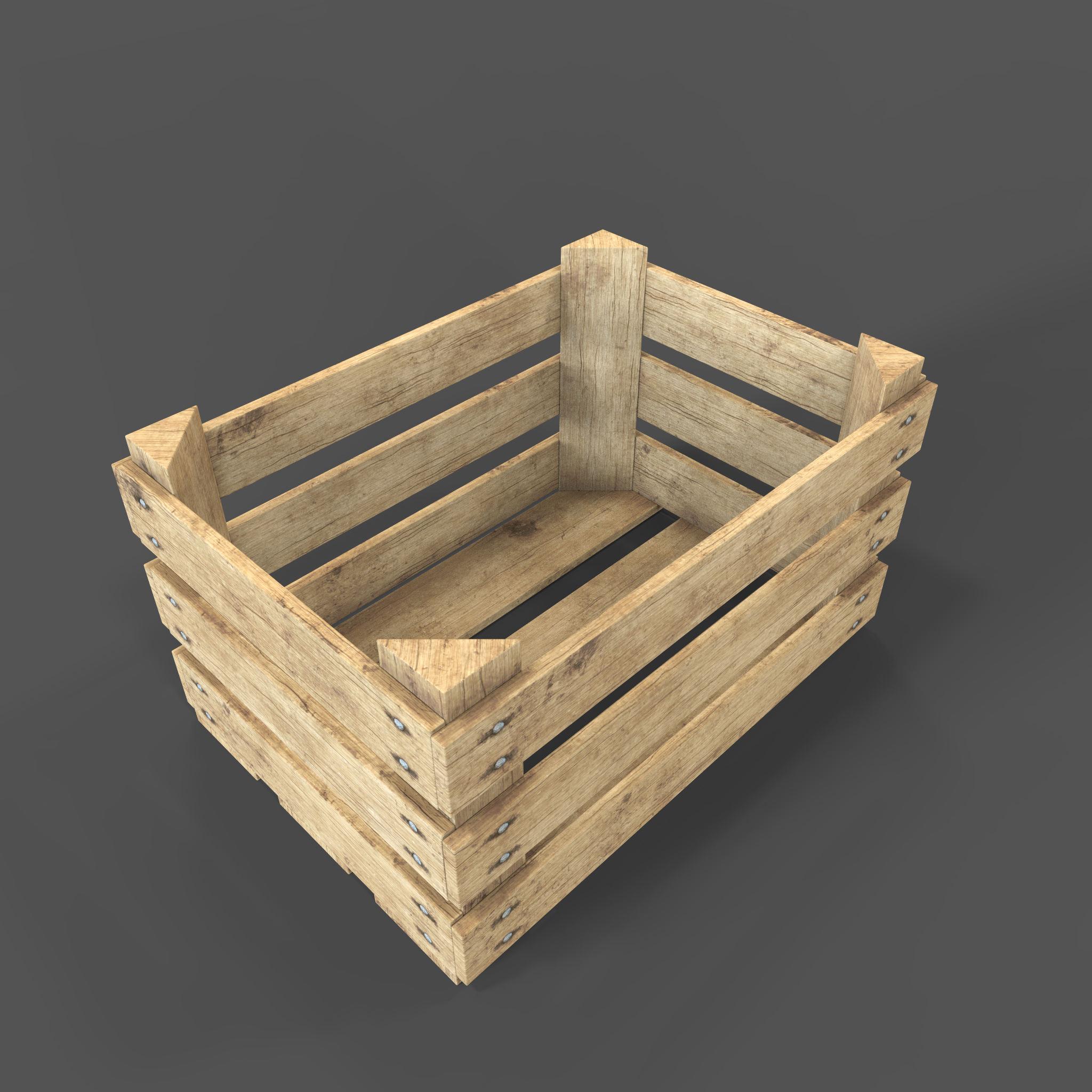 Realistic wooden fruit crate 3D model - TurboSquid 1172853