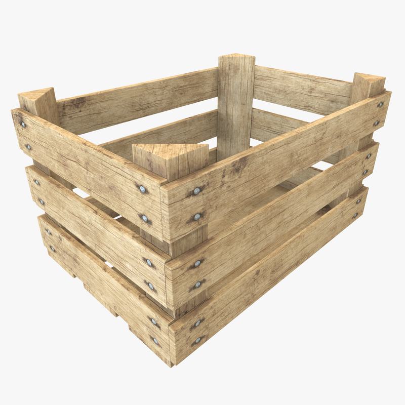 Realistic wooden fruit crate 3D model - TurboSquid 1172853