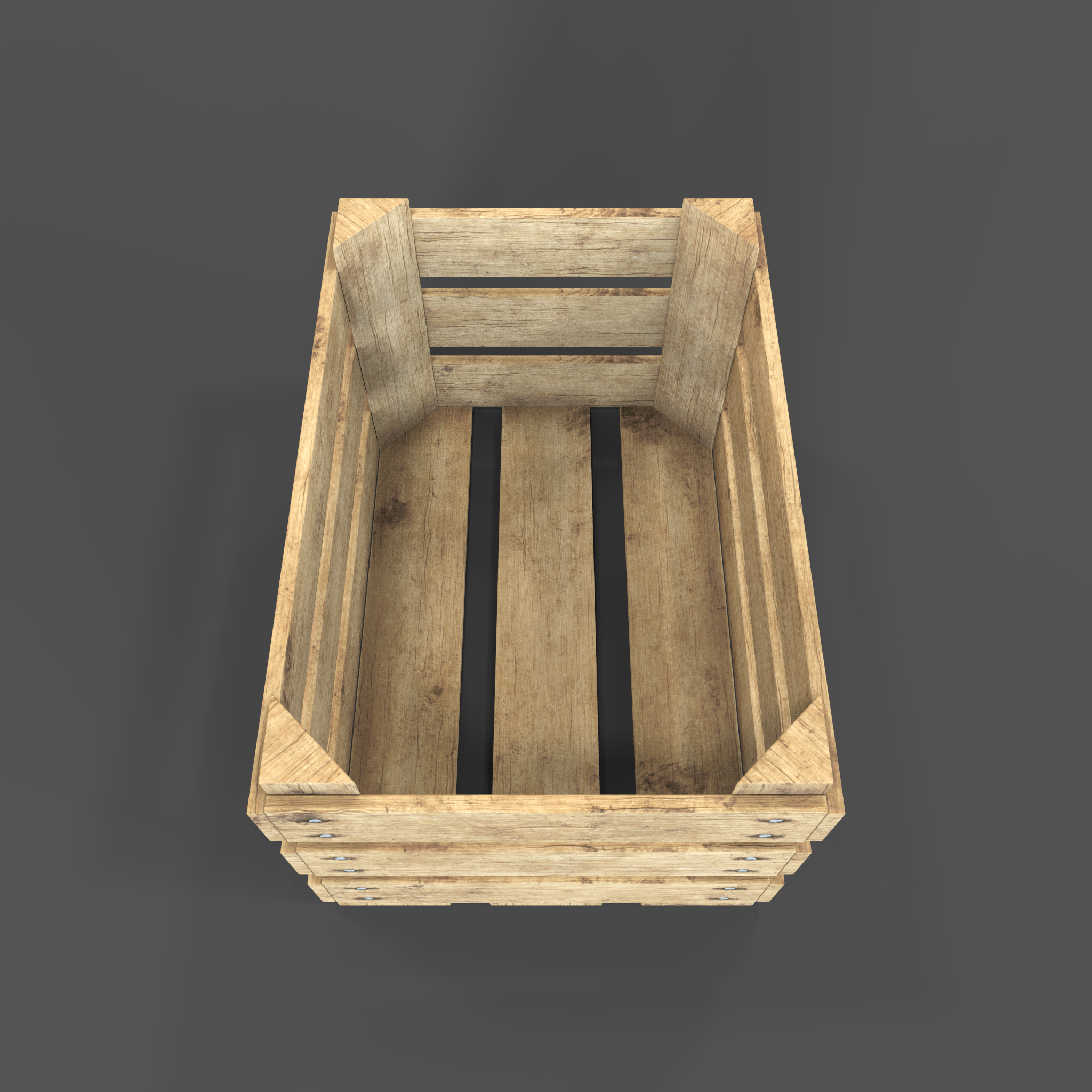 Realistic wooden fruit crate 3D model - TurboSquid 1172853