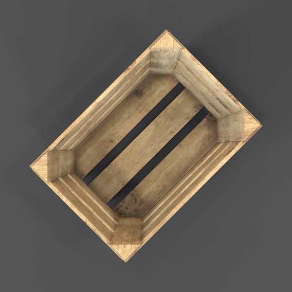 Realistic wooden fruit crate 3D model - TurboSquid 1172853