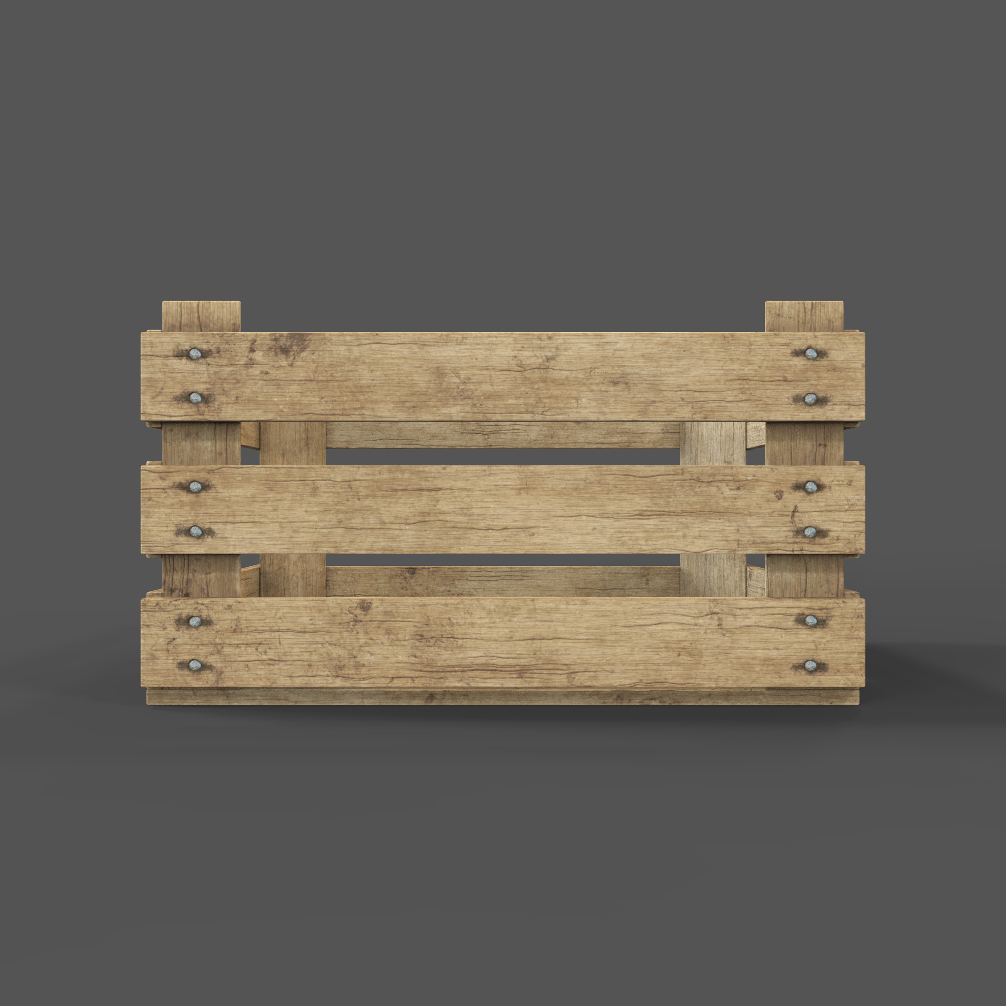Realistic wooden fruit crate 3D model - TurboSquid 1172853