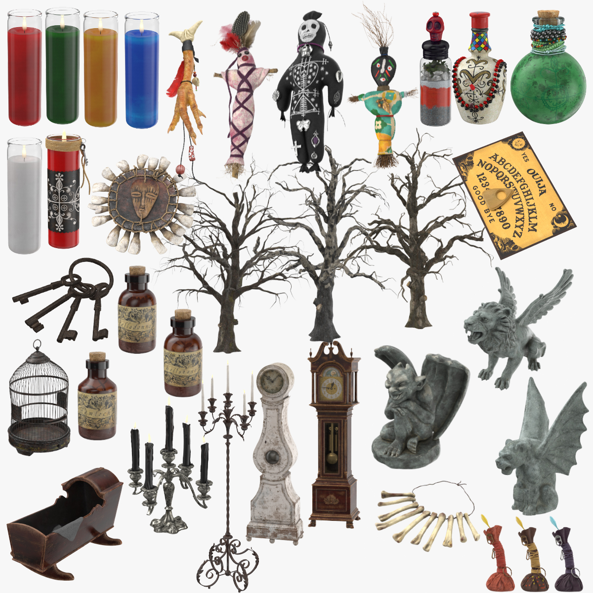 Assustador e Voodoo Objects Collectio Modelo 3D - TurboSquid 1173106