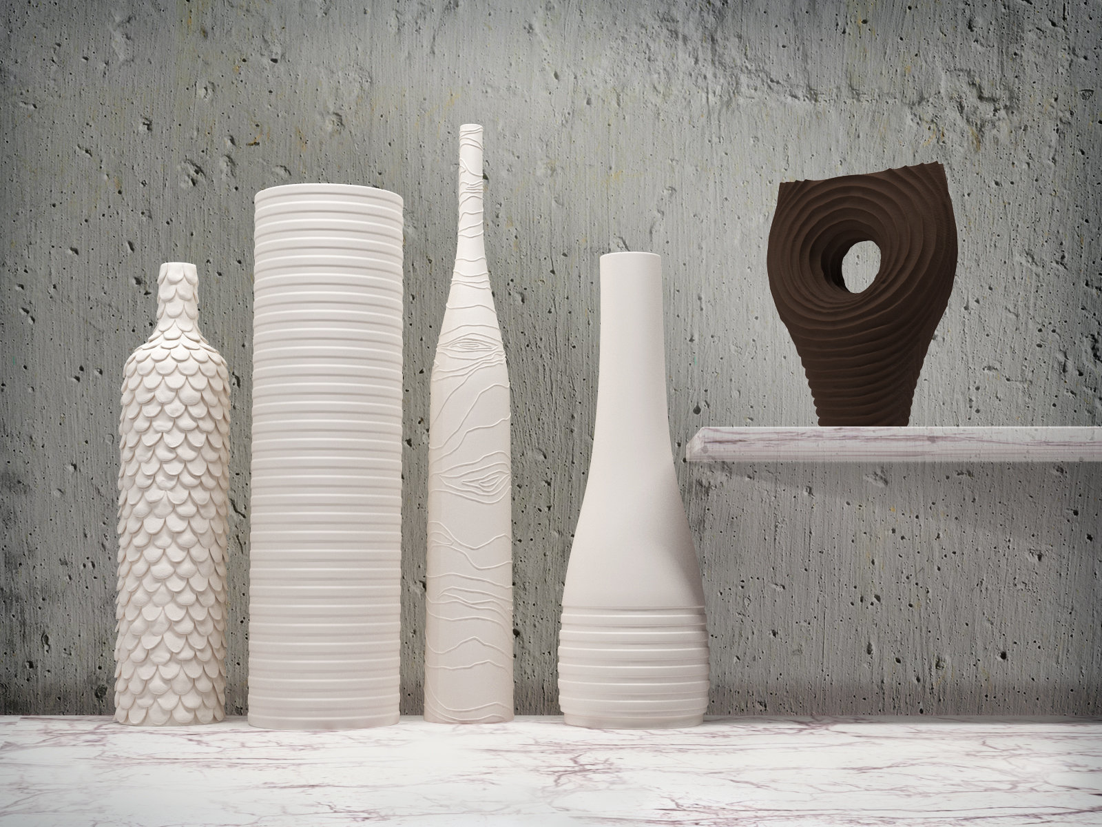 Ceramic set 02 3D model - TurboSquid 1173587