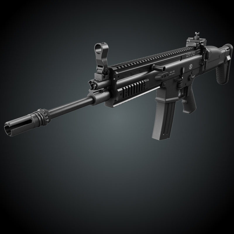 Scar rifle 3D model - TurboSquid 1174045