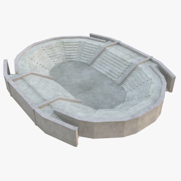 classic greek amphitheatre 3d model