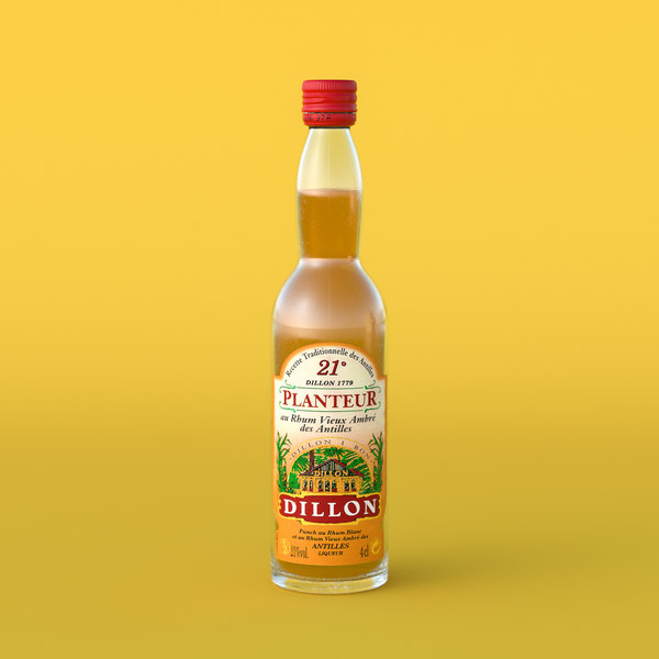 modelo 3d Botella De Ron Dillon 4cl - TurboSquid 1174269