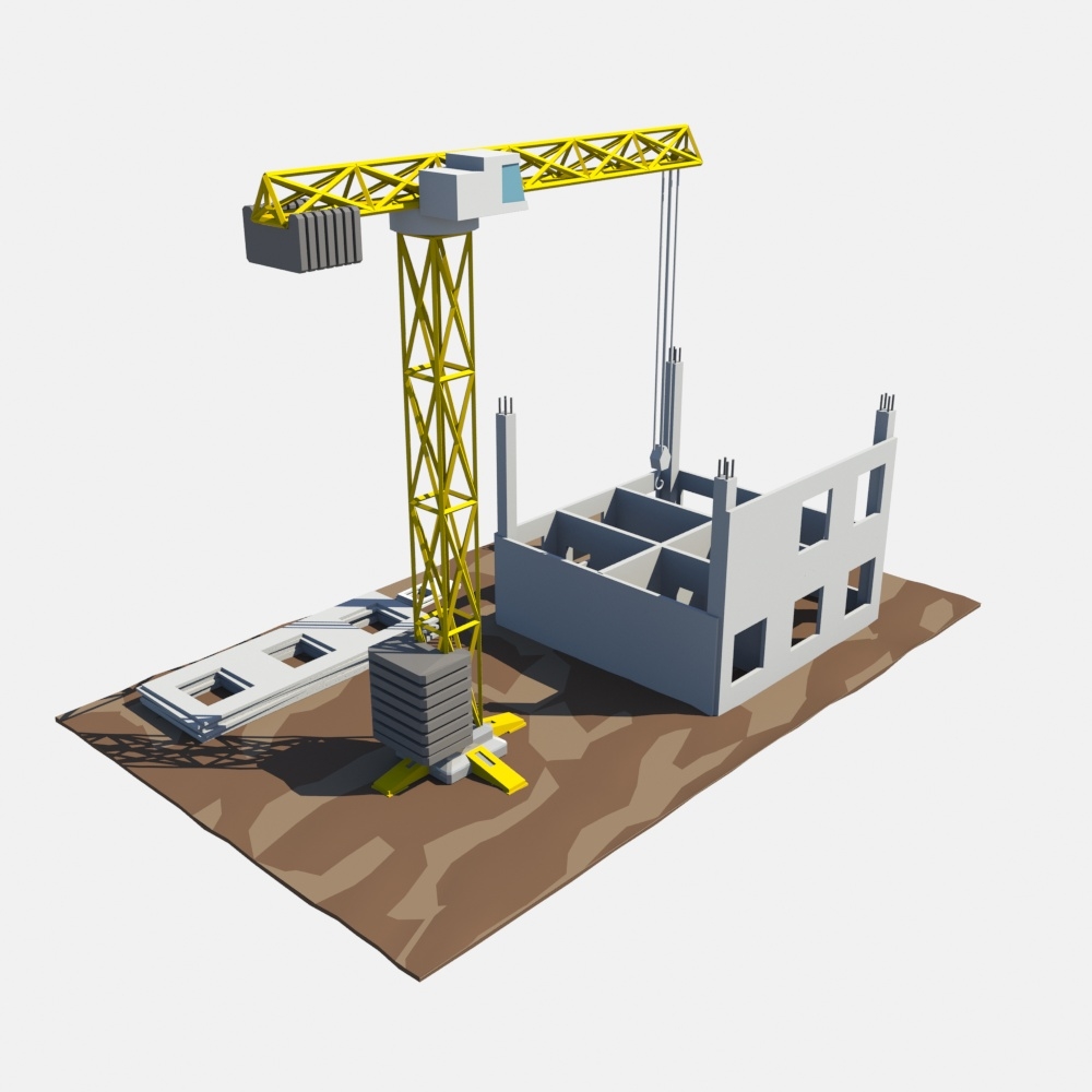 Krane bauen 3D-Modell - TurboSquid 1174444