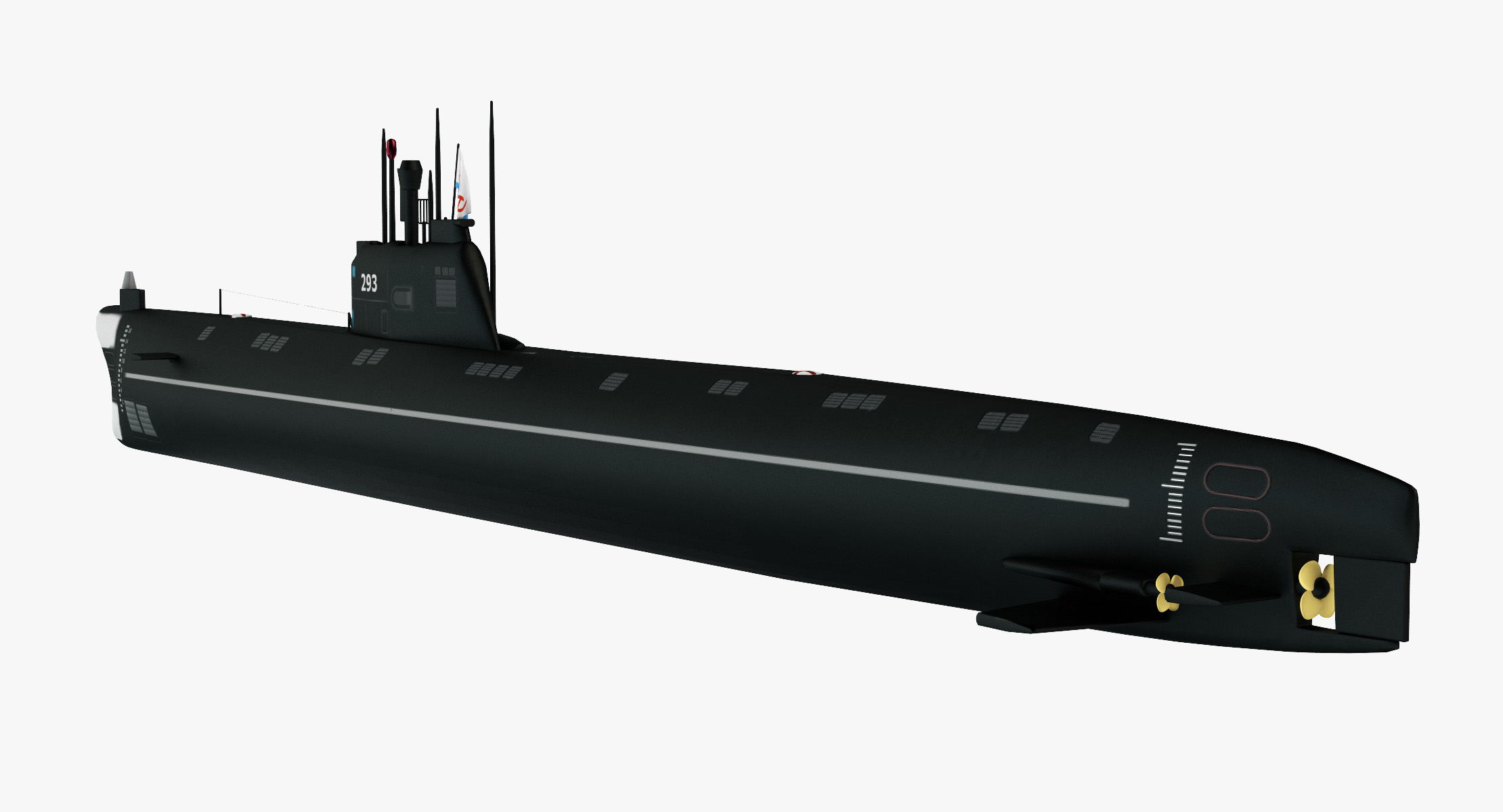 Foxtrot submarine project 641 3D model - TurboSquid 1174610