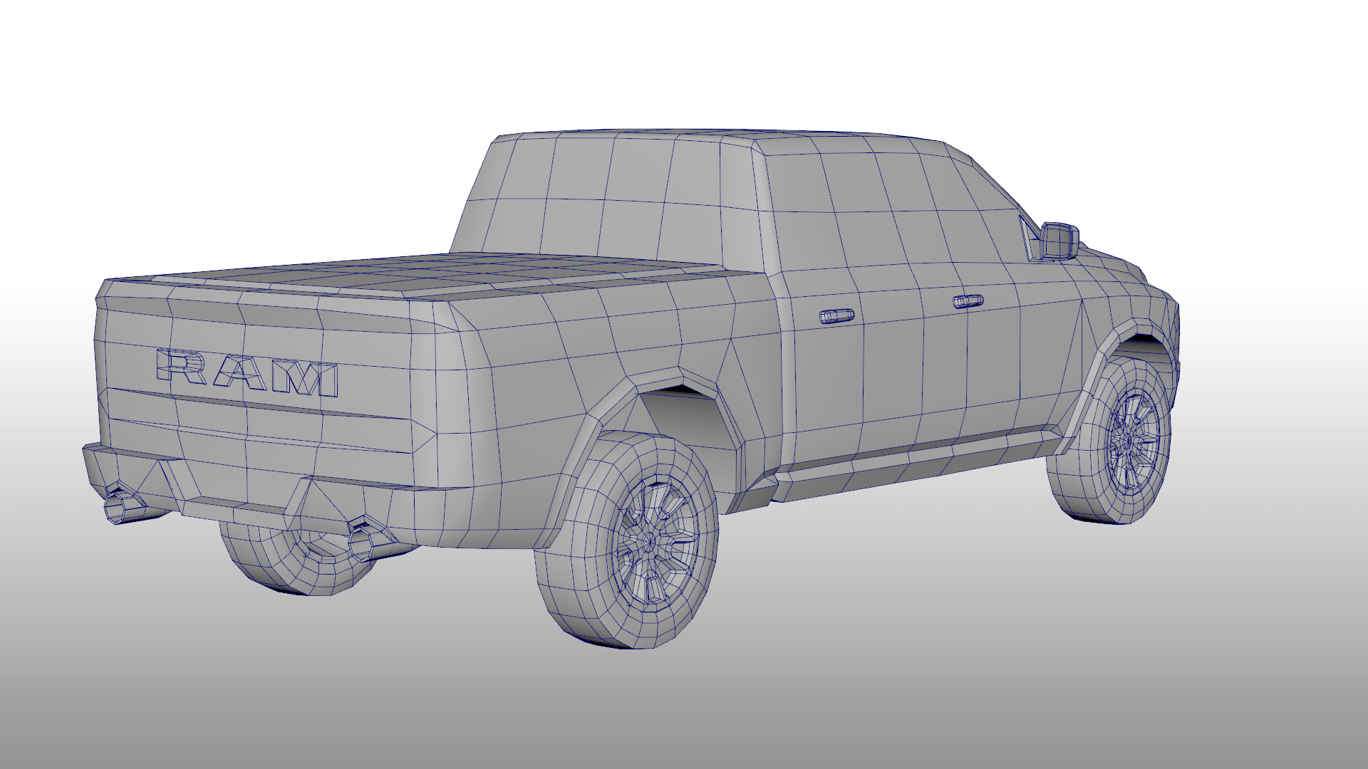 modelo 3d Low Poly Dodge Ram 1500 Rebelde - TurboSquid 1174936