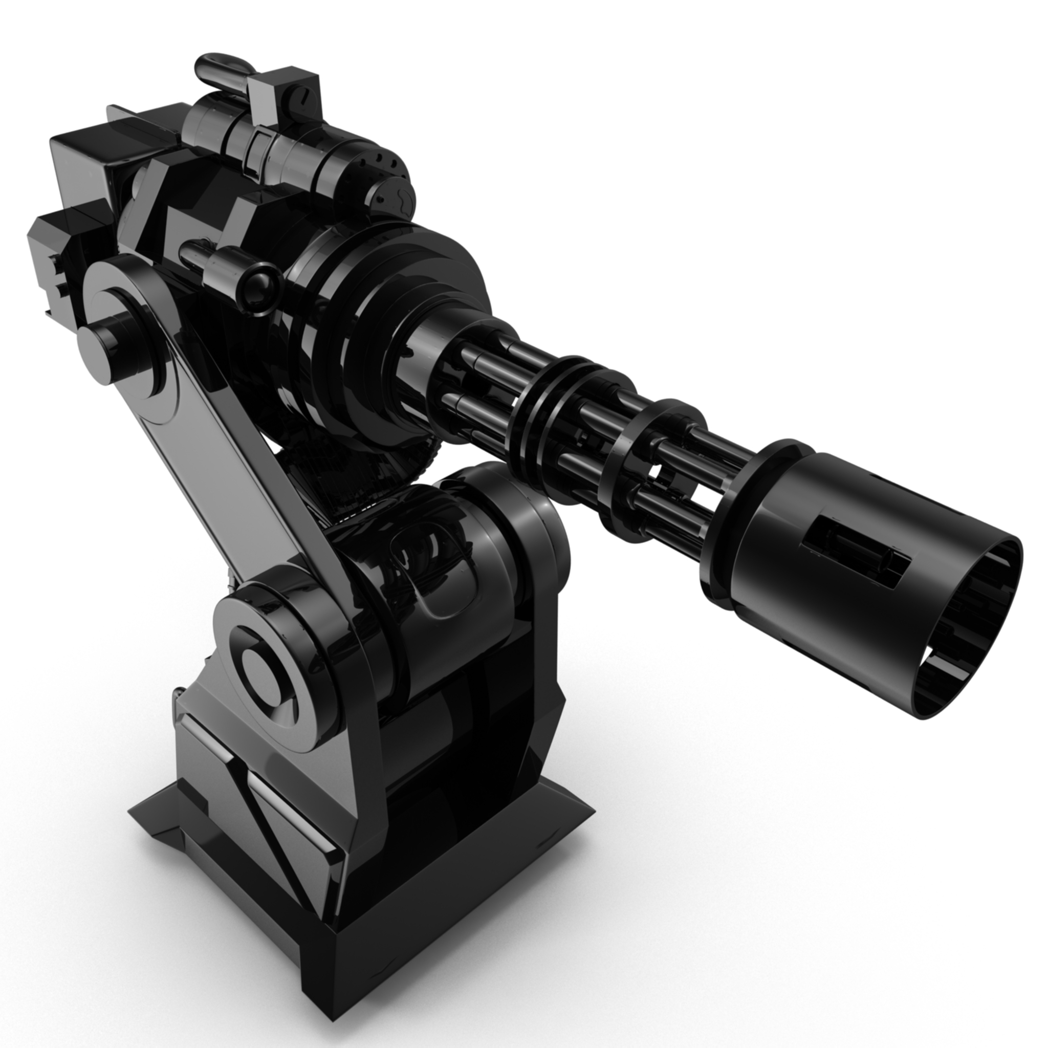 3D model minigun turret - TurboSquid 1175097
