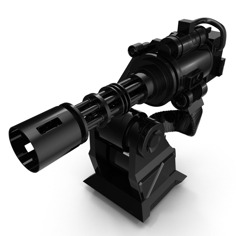 3D model minigun turret - TurboSquid 1175097