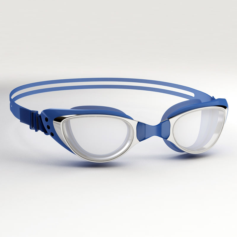 Swim goggles blue 3D model - TurboSquid 1175643