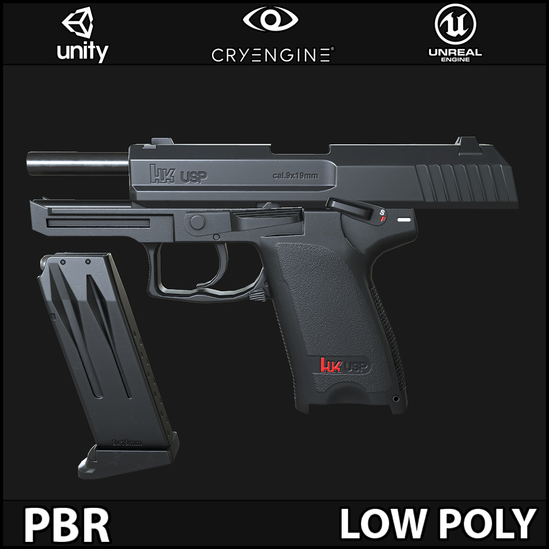 Usp compact 3D model - TurboSquid 1175660