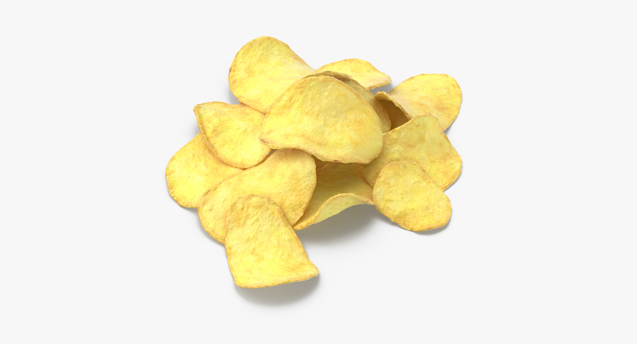 3D potato chips 02 model - TurboSquid 1175798