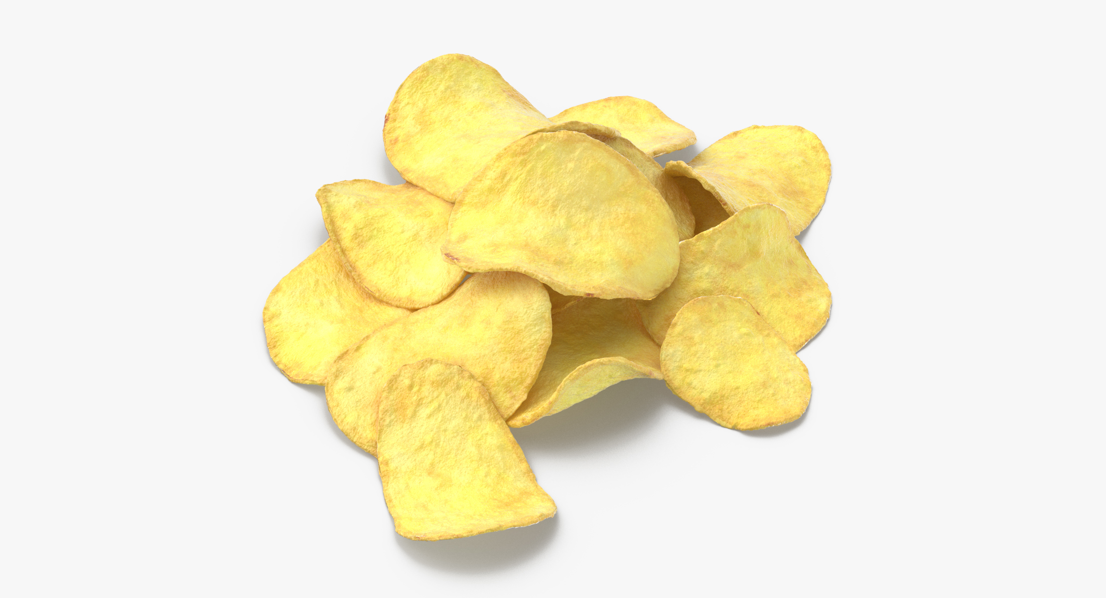 3D potato chips 02 model - TurboSquid 1175798