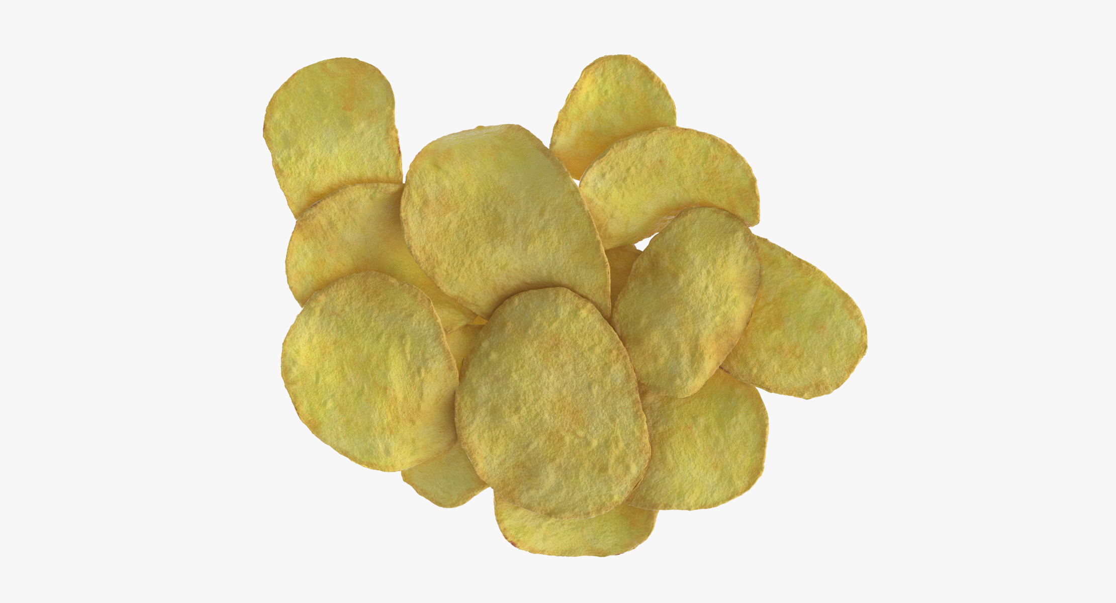 3D potato chips 02 model - TurboSquid 1175798