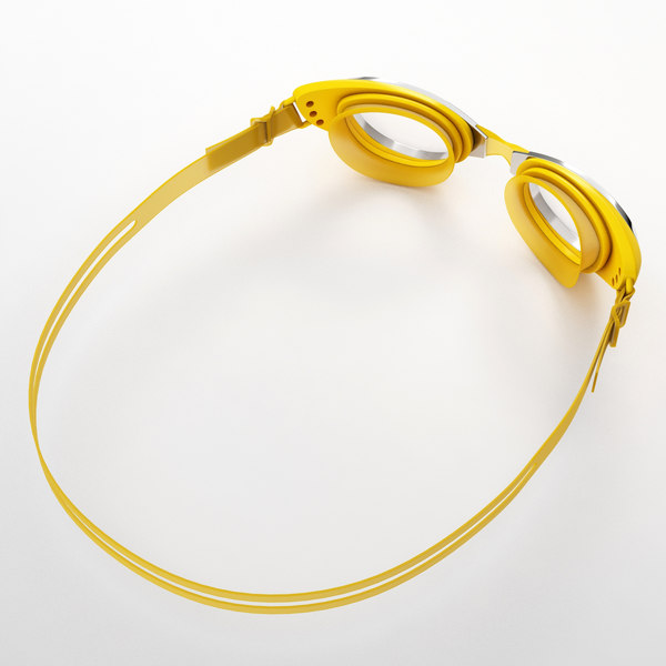 Swim goggles orange 3D model - TurboSquid 1175891