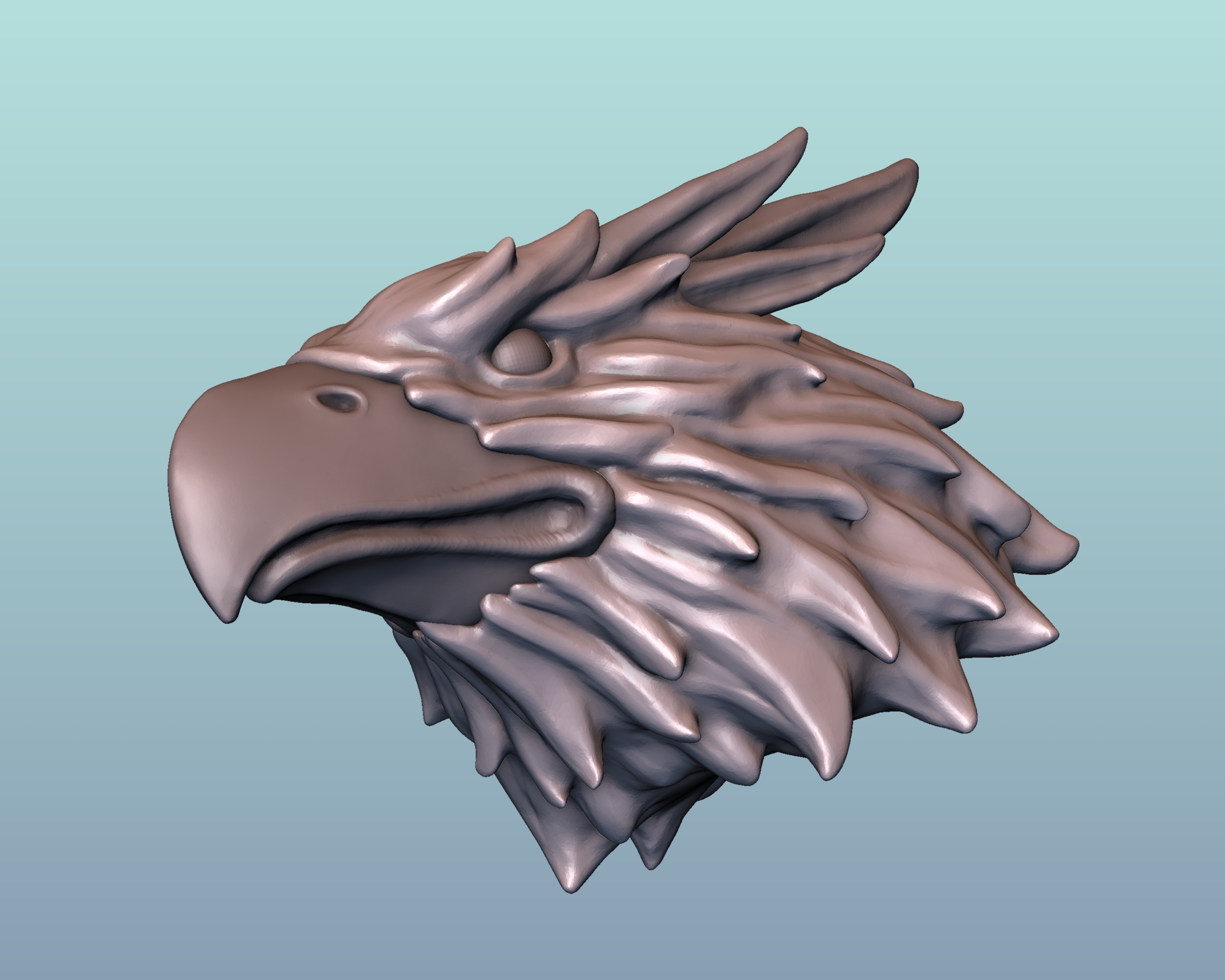 3D griffin head print ready - TurboSquid 1176090