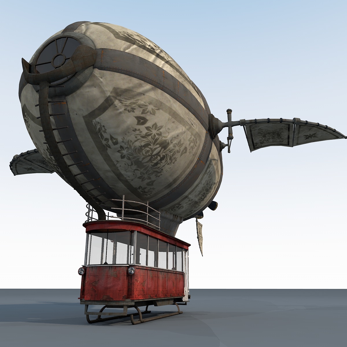Fantasy zeppelin 3D model - TurboSquid 1176236