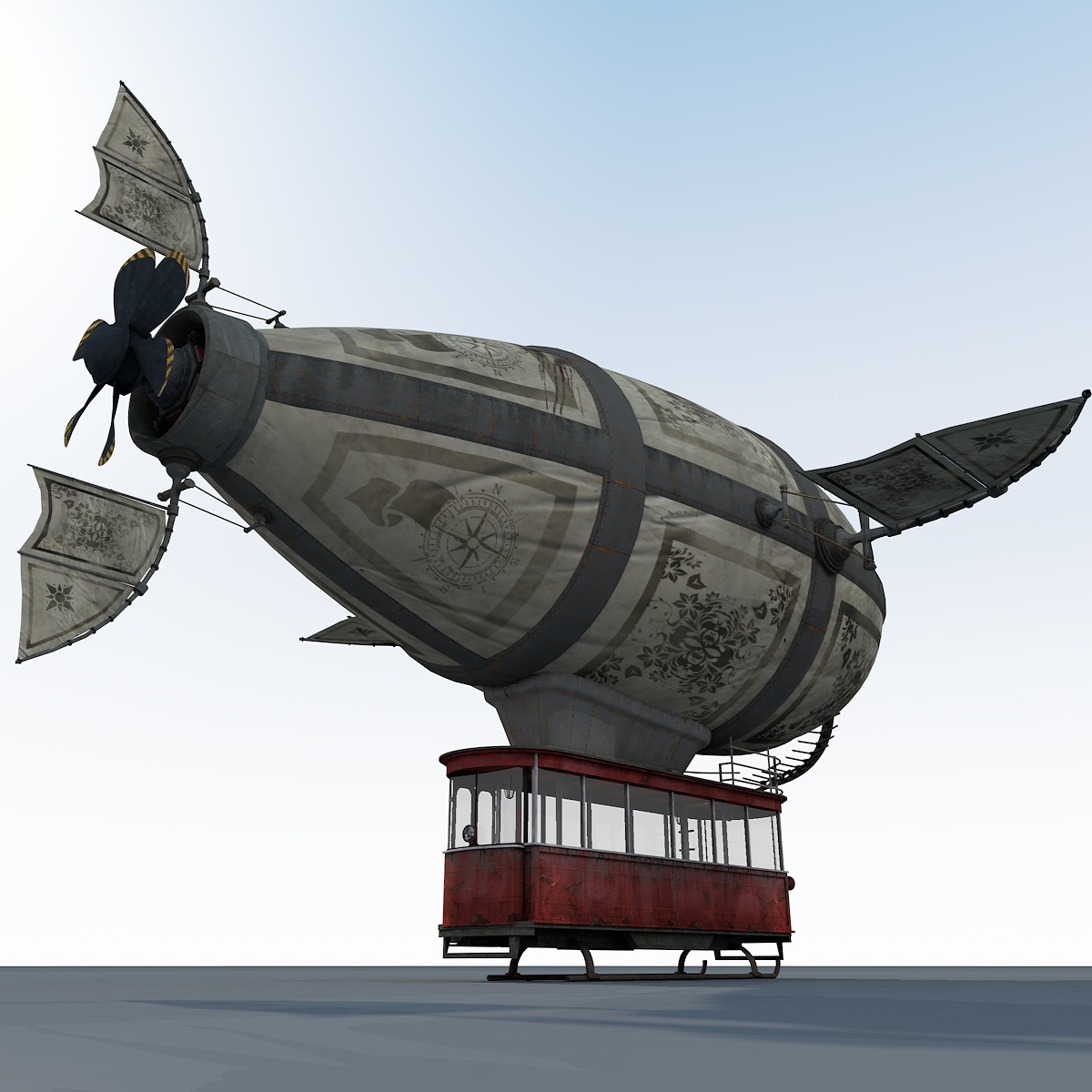 Fantasy zeppelin 3D model - TurboSquid 1176236