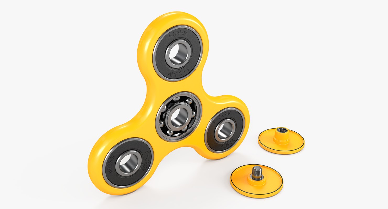 Fidget spinner yellow model - TurboSquid 1176612