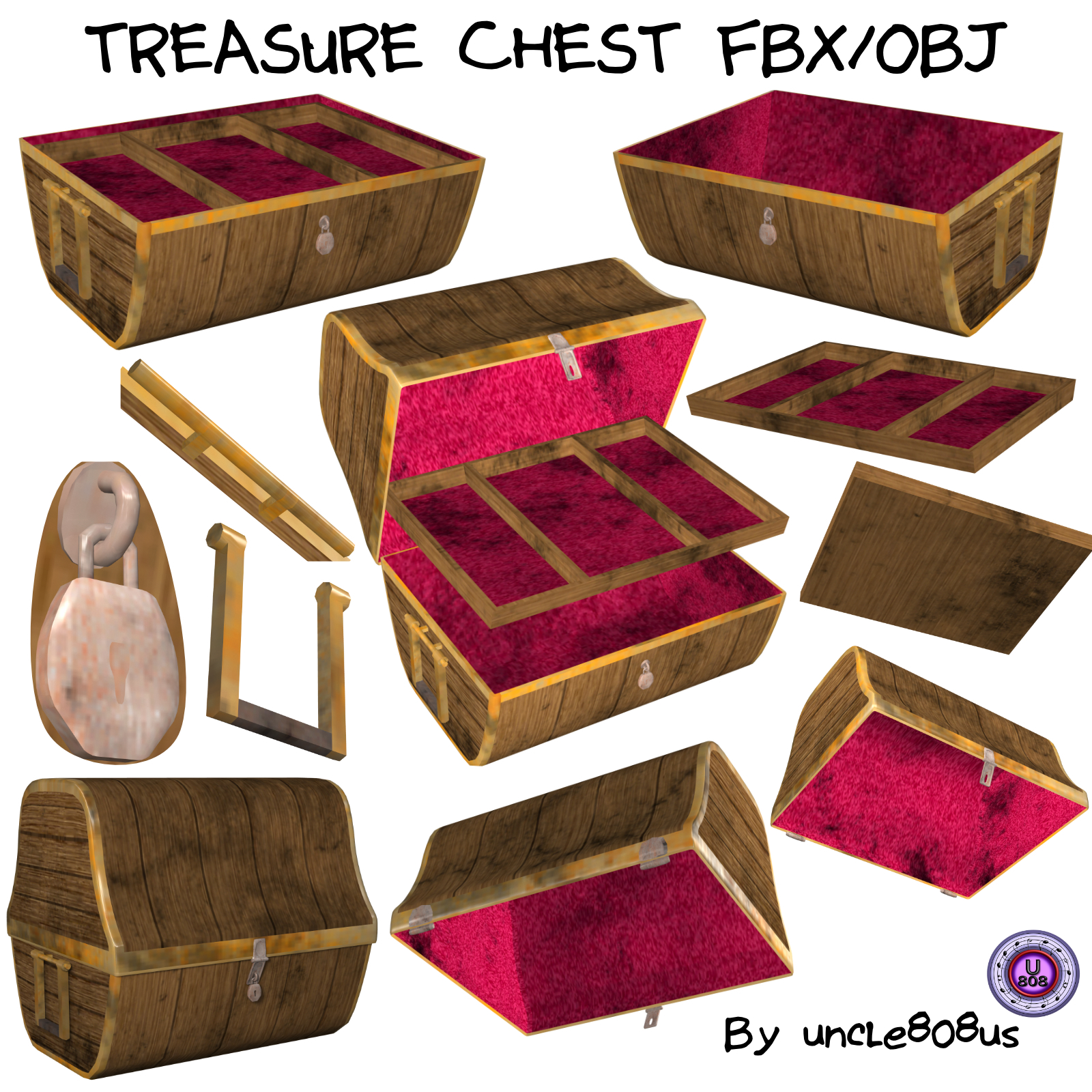3D treasure chest - TurboSquid 1176649