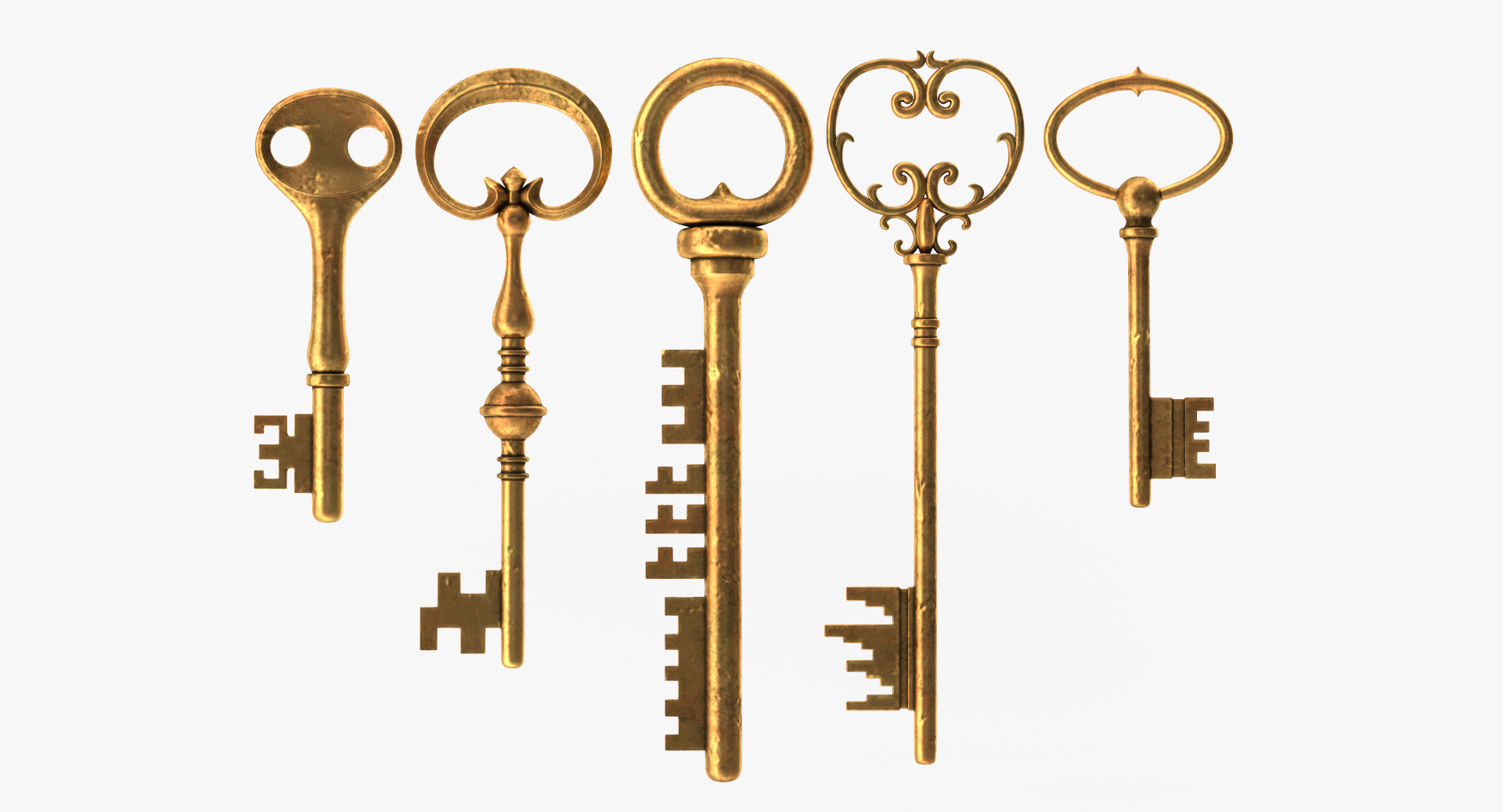 Chaves com chaveiro Modelo 3D - TurboSquid 1176660