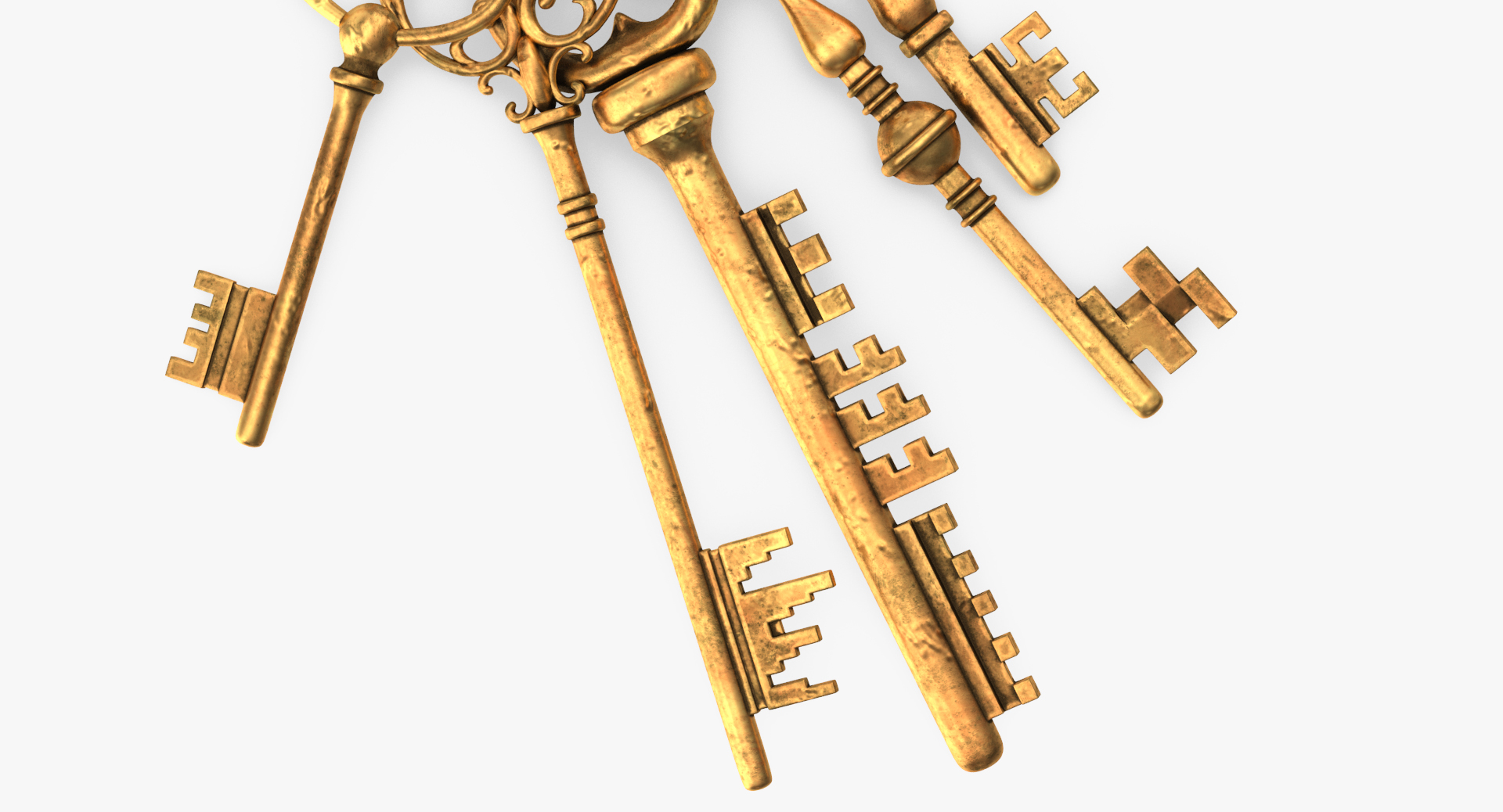 Chaves com chaveiro Modelo 3D - TurboSquid 1176660