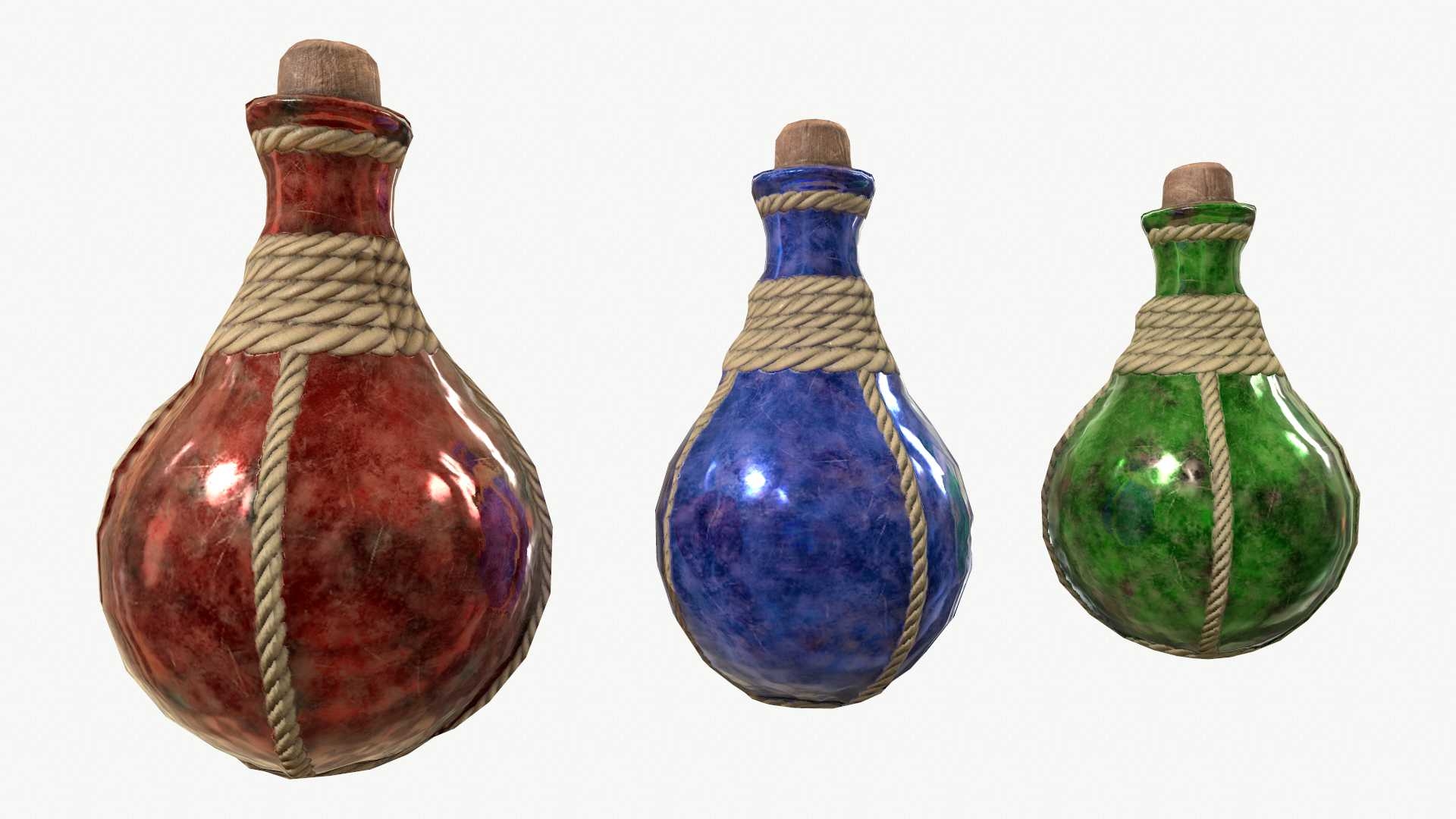 3D fantasy rpg potion bottle model - TurboSquid 1177212
