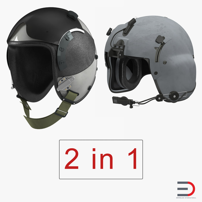 Military pilot helmets 3D model - TurboSquid 1177302