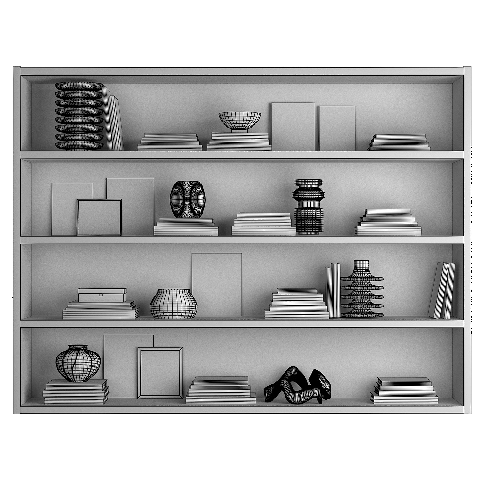 3D shelf decor model - TurboSquid 1177360