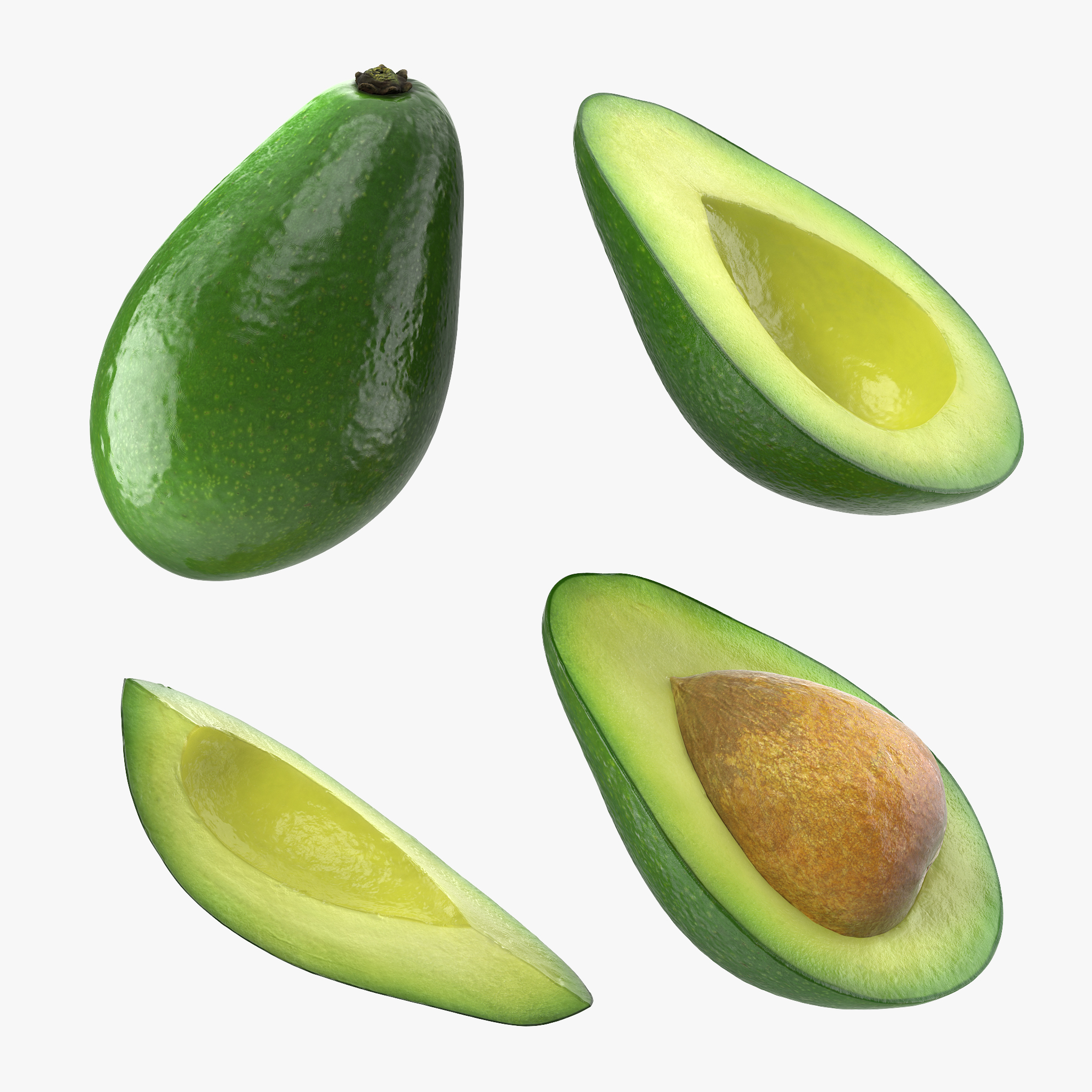 Avocado set seed model - TurboSquid 1177416