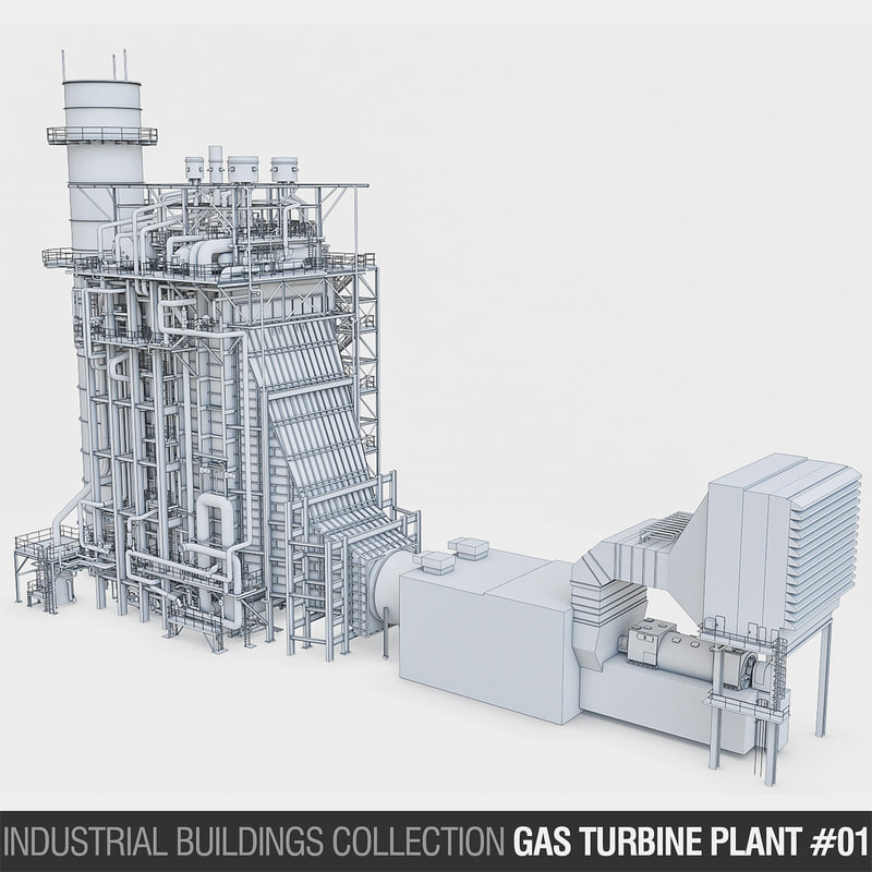 Gas turbine plant build 3D model - TurboSquid 1177694