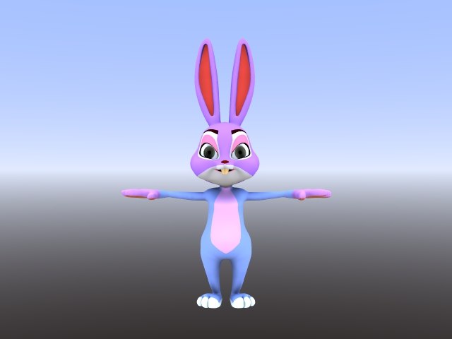 Cartoon rabbit 3D model - TurboSquid 1177748