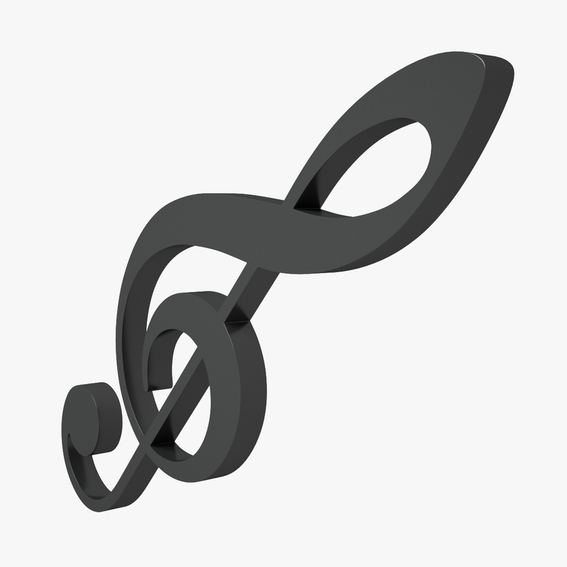 Treble clef 3D model - TurboSquid 1177884