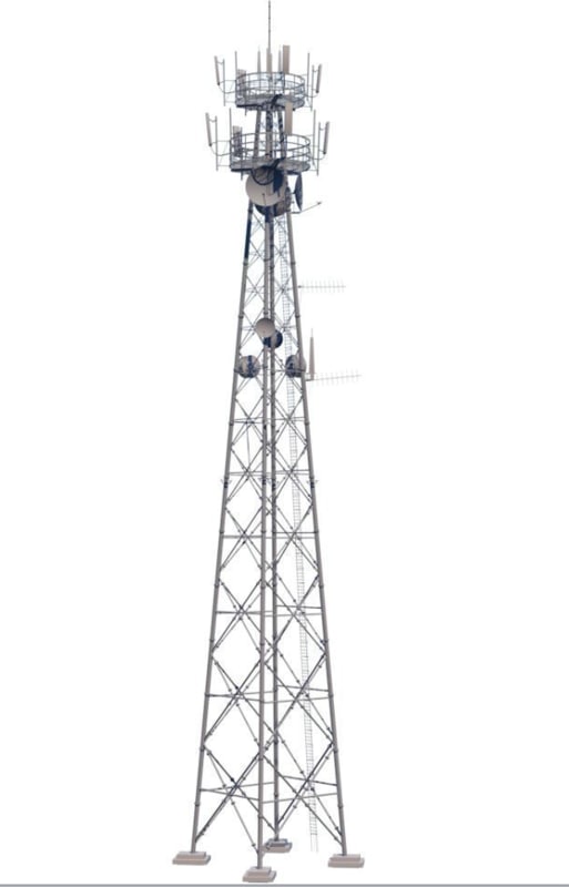 3D telecom tower model - TurboSquid 1178020