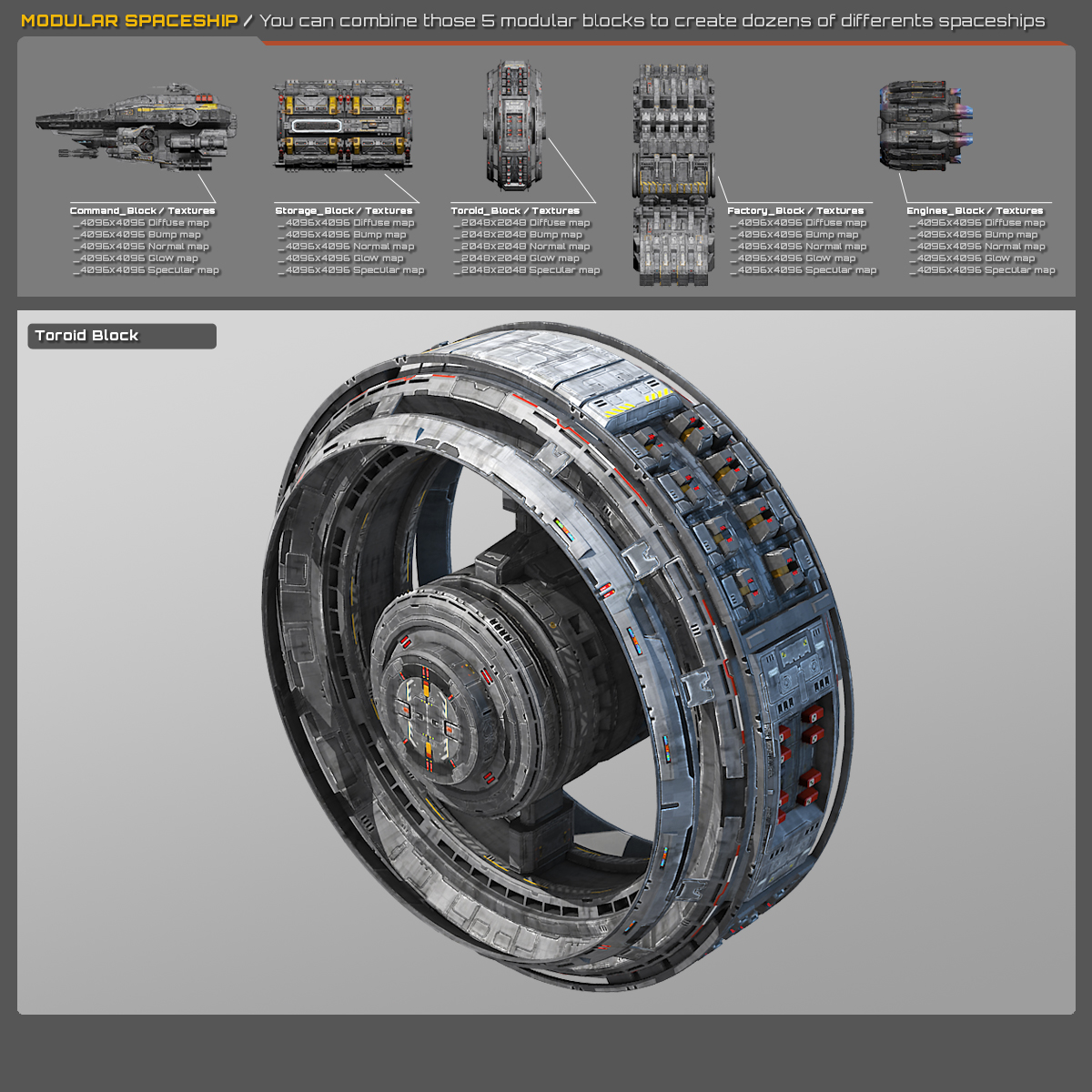 3D modular spaceship - TurboSquid 1178058