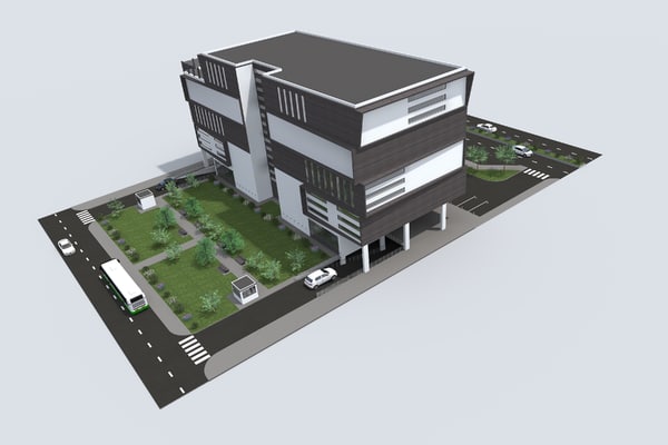 Building exterior mall shopping 3D model - TurboSquid 1178193