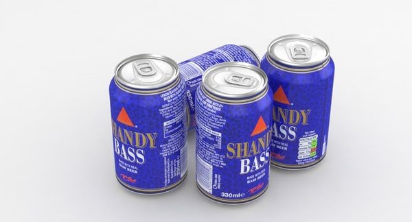 modelo 3d Lata de Bebida Shandy Bass 330ml - TurboSquid 1178312