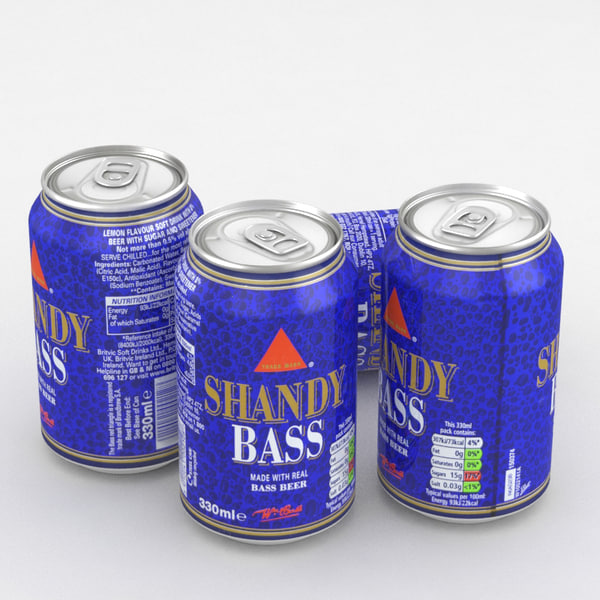 modelo 3d Lata de Bebida Shandy Bass 330ml - TurboSquid 1178312