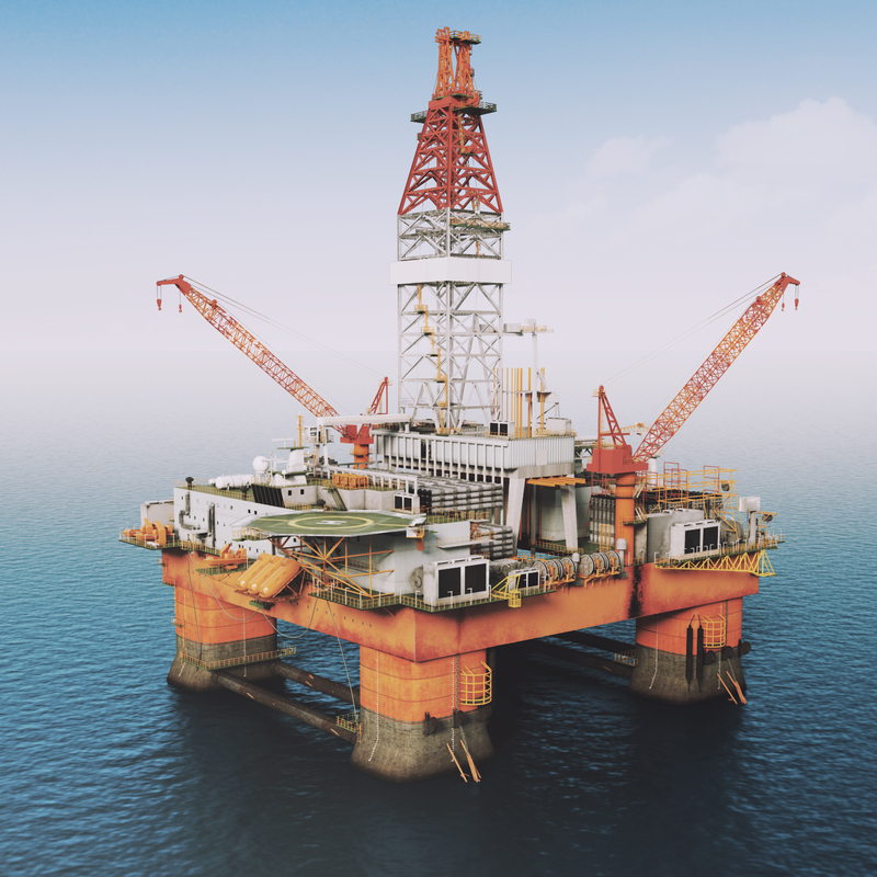 3D semi submersible oil rig - TurboSquid 1178366