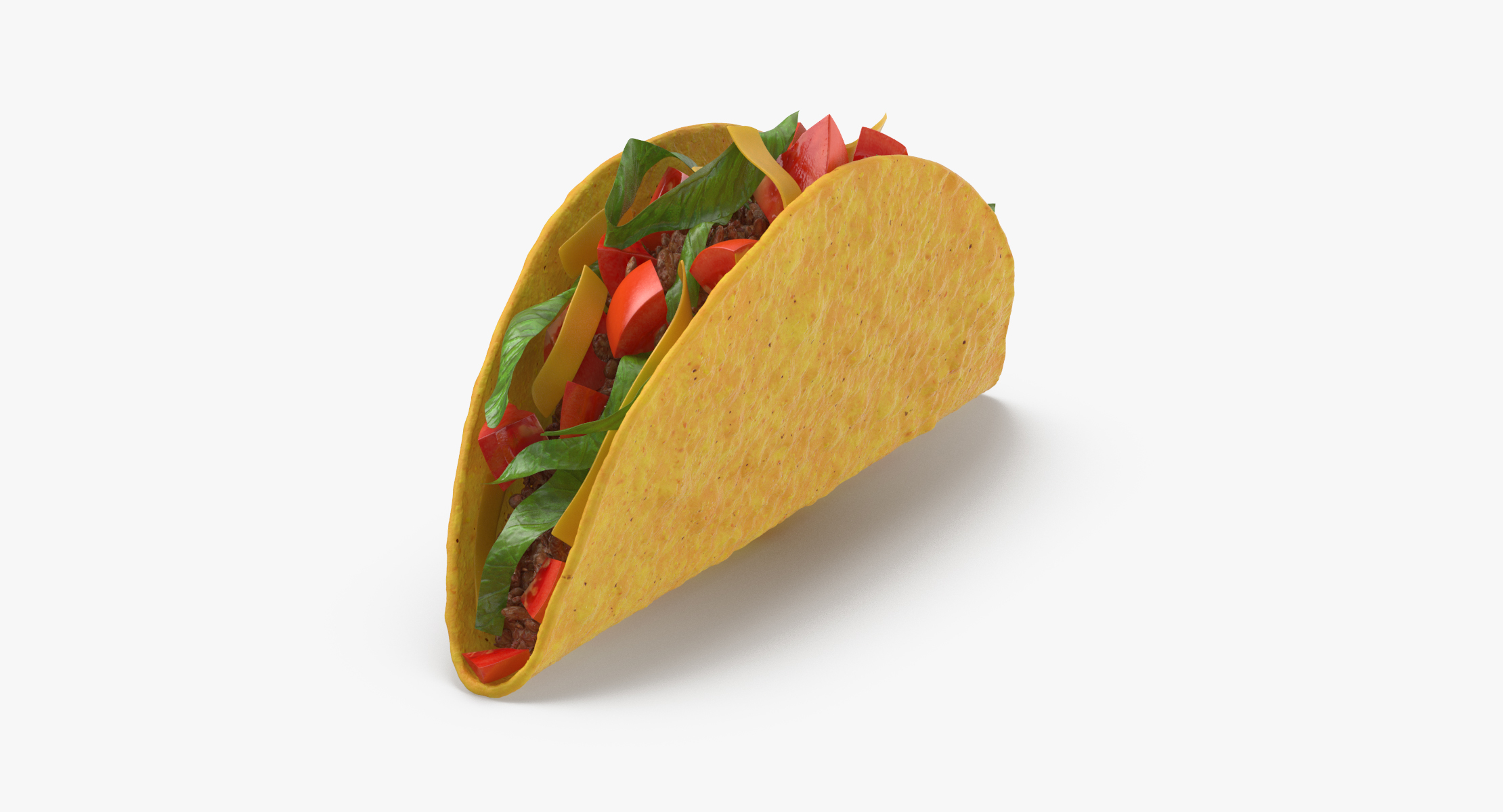 Taco crunchy 3D model - TurboSquid 1178368