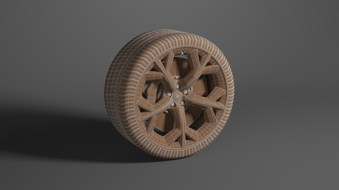 3D 20 wheel f-type r - TurboSquid 1178642
