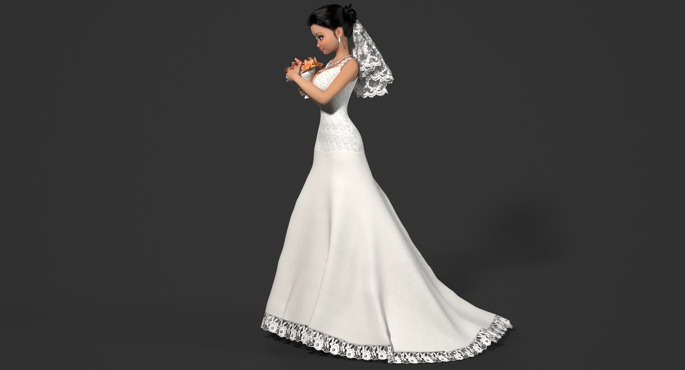 Realistic bride rig 3D model - TurboSquid 1178748