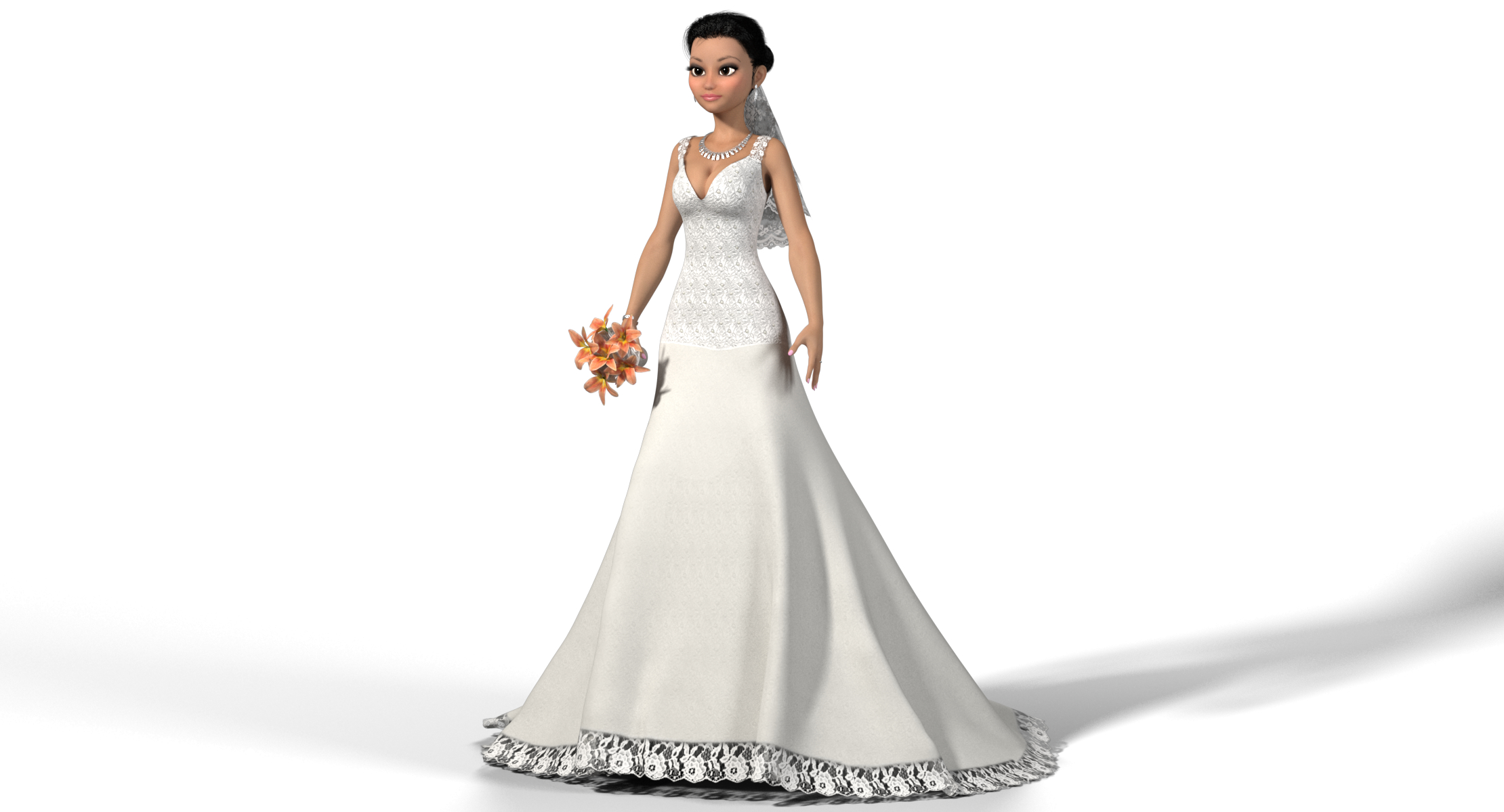 Realistic bride rig 3D model - TurboSquid 1178748